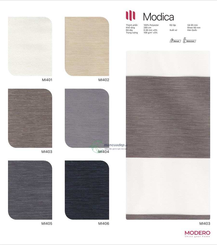 Rèm Cầu Vồng Modero Modica - Màn Cửa Đẹp